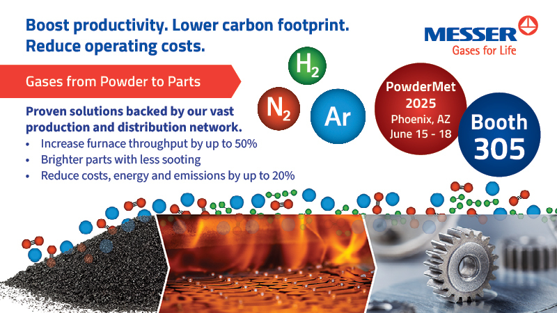 Messer Highlights Sustainable Sintering Solutions at PowderMet 2025