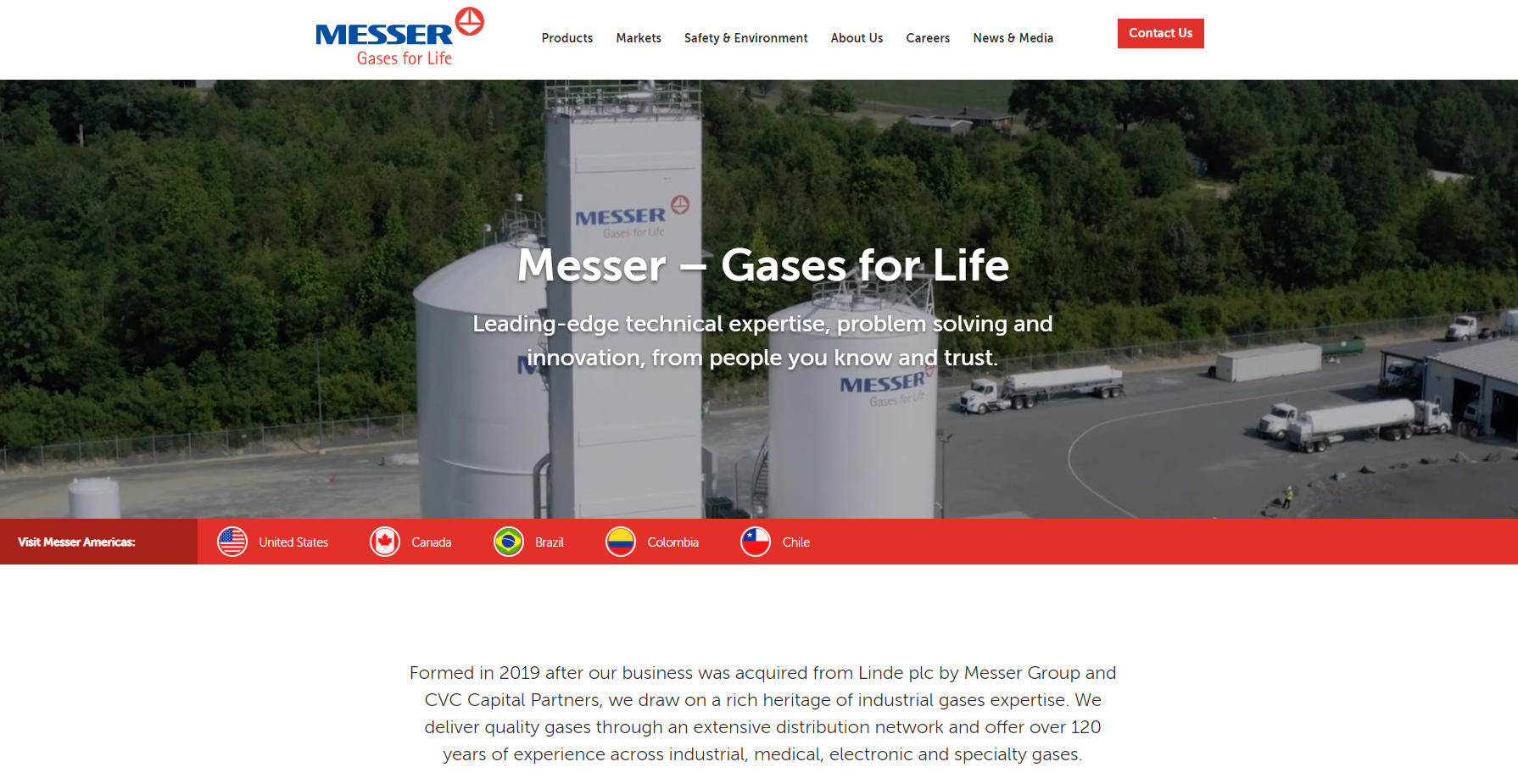 Messer Launches New Website in the Americas
